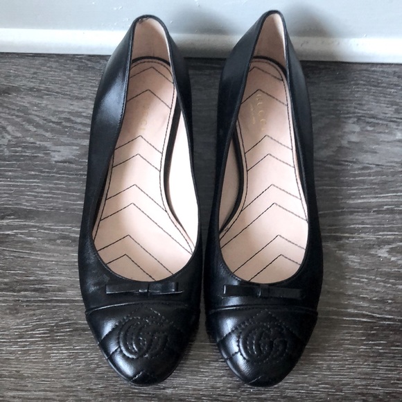 Gucci | Shoes | Gucci Marmont Logo Quilted Ballet Flats | Poshmark